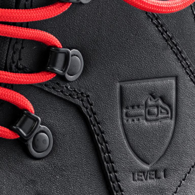 S6 Forst-Sicherheitsschuhe e.s. Kufstein high schwarz/straussrot | Strauss