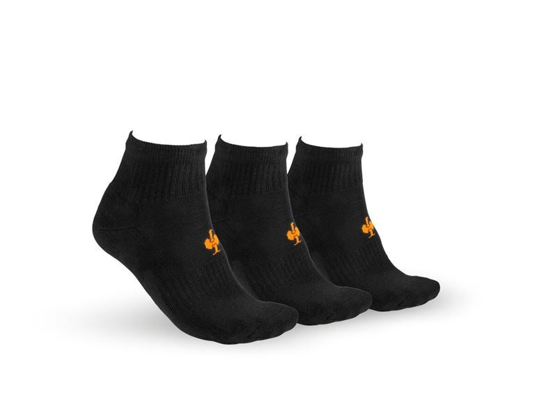 e.s. Allround Socken Classic light/mid, 3er Pack schwarz/warngelb | Strauss