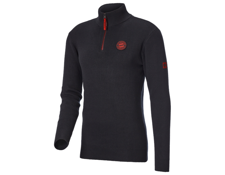 FCB KNITTED TROYER black melange | Strauss