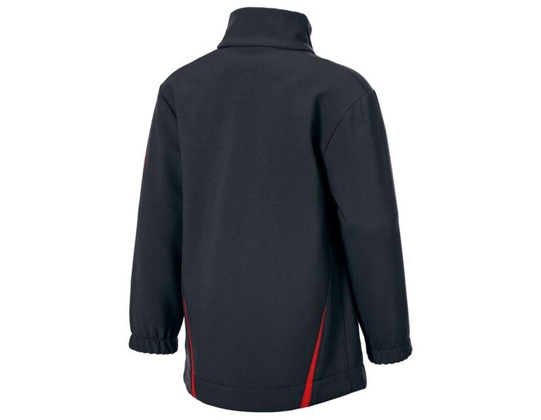 FCB WORK SOFTSHELL JACKET KIDS black/straussred | Strauss