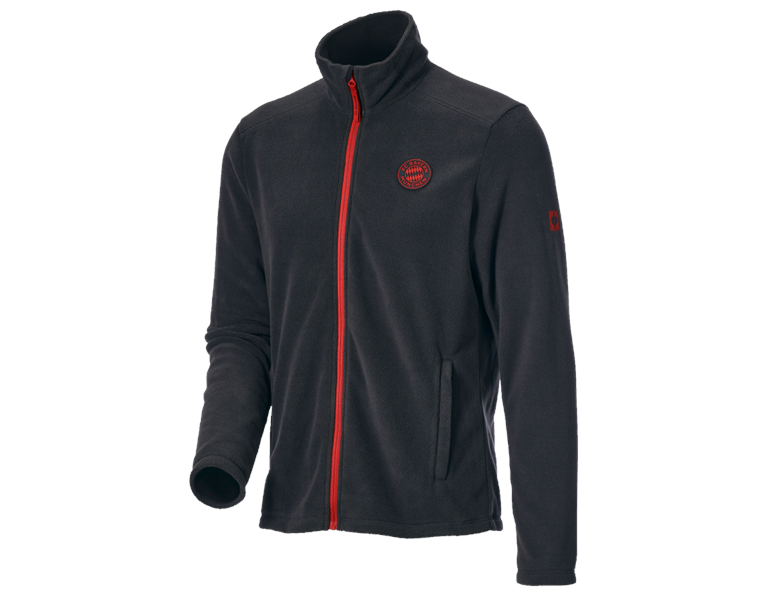 FCB FLEECE JACKET black/straussred | Strauss