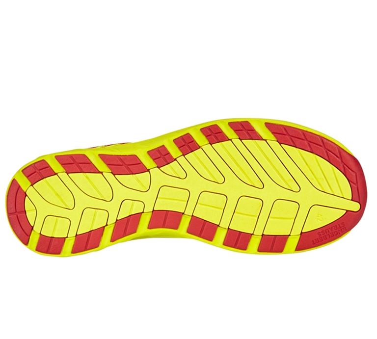 S1 Halfhoge veiligheidsschoenen e.s. Tegmen IV low vuurrood/signaalgeel ...