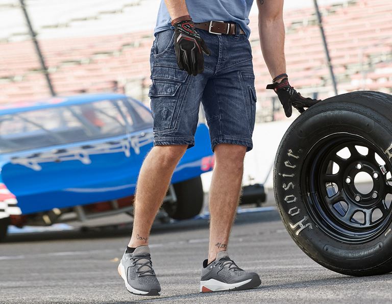 e.s. Cargo Worker-Jeans-Short POWERdenim darkwashed | Strauss