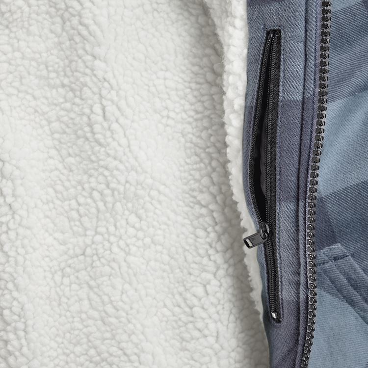 Károvaná bunda s kapucí e.s.iconic, dámské karafiátová modrá/oxidově modrá | Strauss