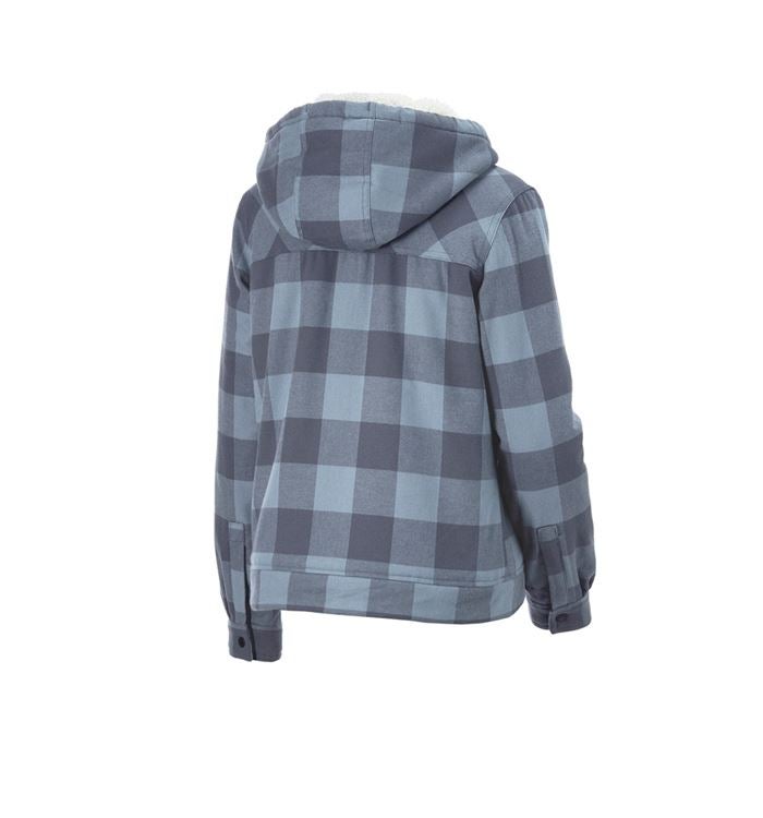 Károvaná bunda s kapucí e.s.iconic, dámské karafiátová modrá/oxidově modrá | Strauss