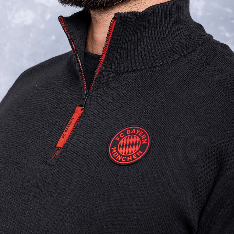 FCB KNITTED TROYER black melange | Strauss