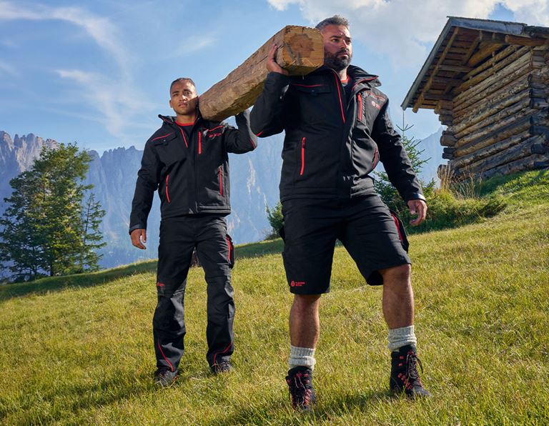 FCB Work Jacket black/straussred | Strauss