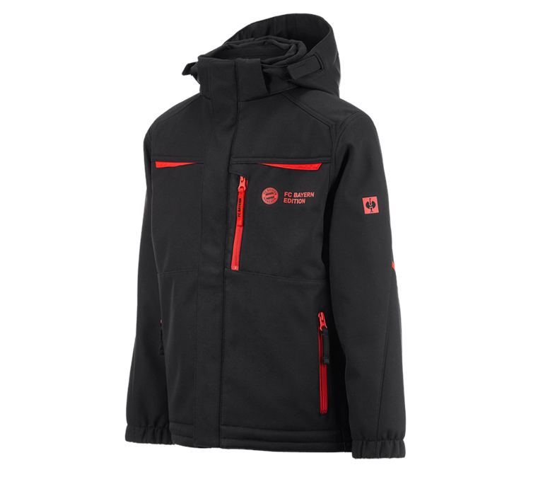 FCB Jacket Kids black/straussred | Strauss