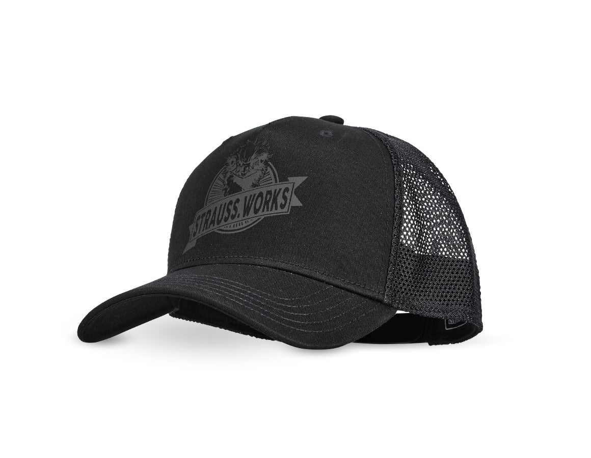 Cap e.s.iconic works schwarz | Strauss