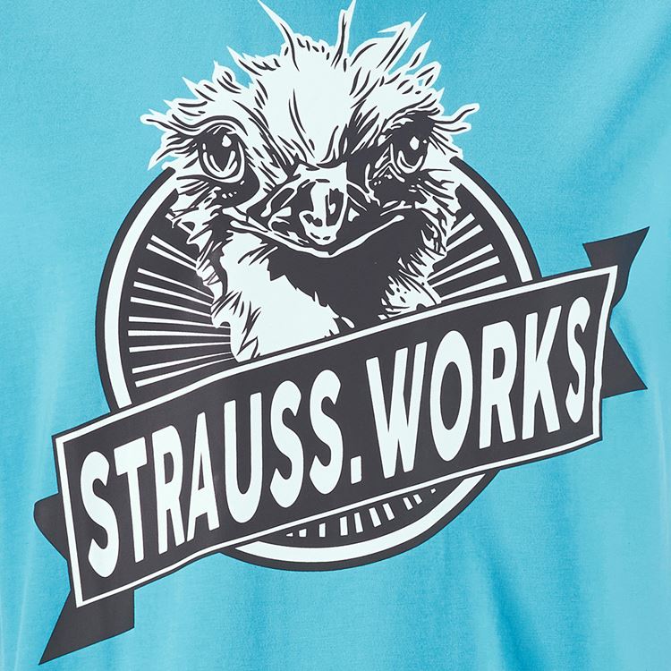 e.s. T-Shirt strauss works lapistürkis | Strauss