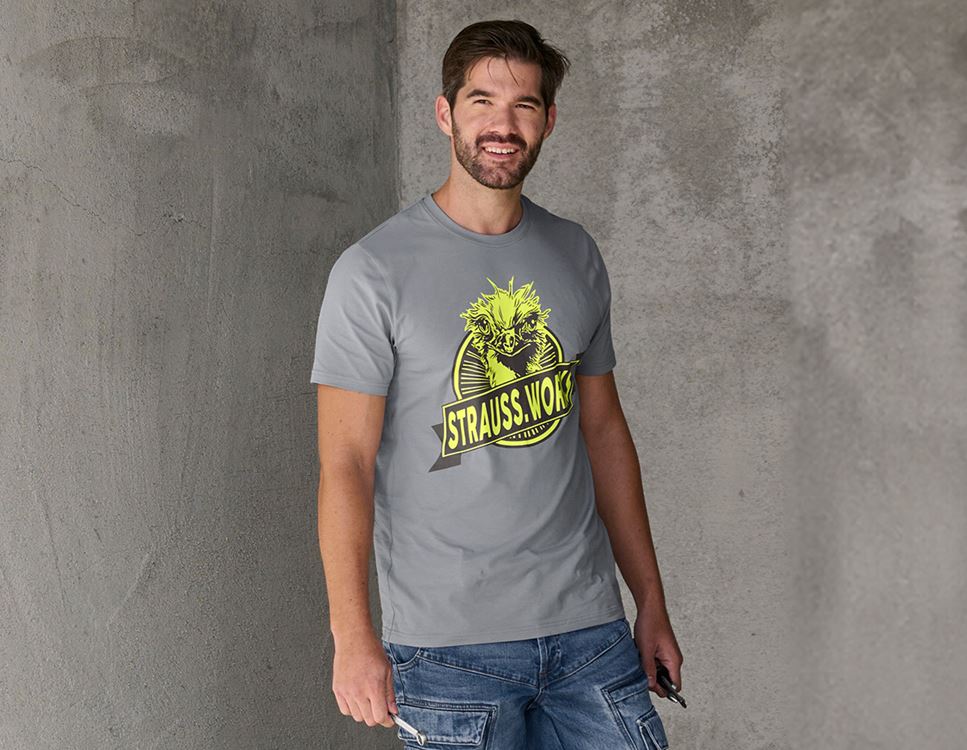 e.s. T-Shirt strauss works platin | Strauss