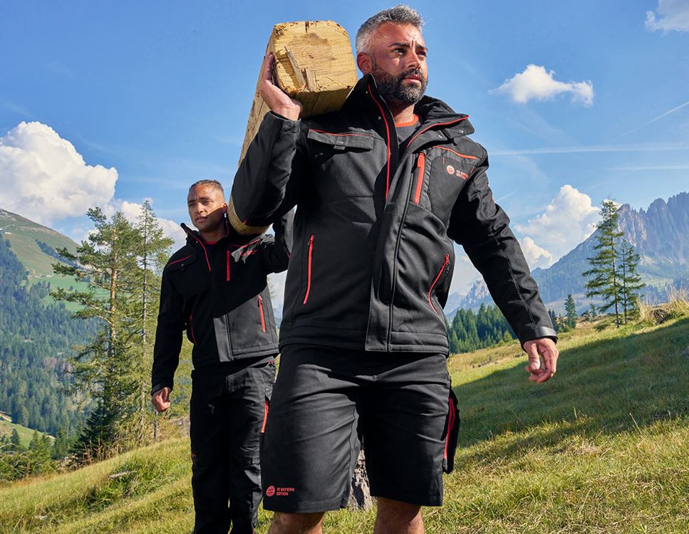 FCB Work Jacket black/straussred | Strauss