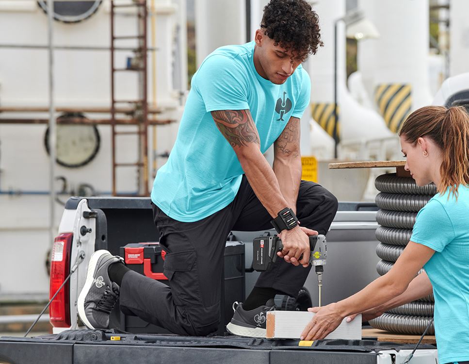 Bundhose e.s.trail schwarz/lapistürkis | Strauss