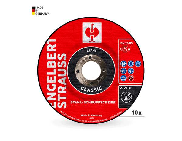 e.s. Stahl-Schruppscheibe classic, 10er Pack | Strauss