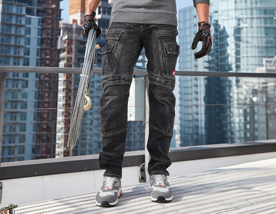 e.s. Cargo Worker-Jeans POWERdenim blackwashed | Strauss