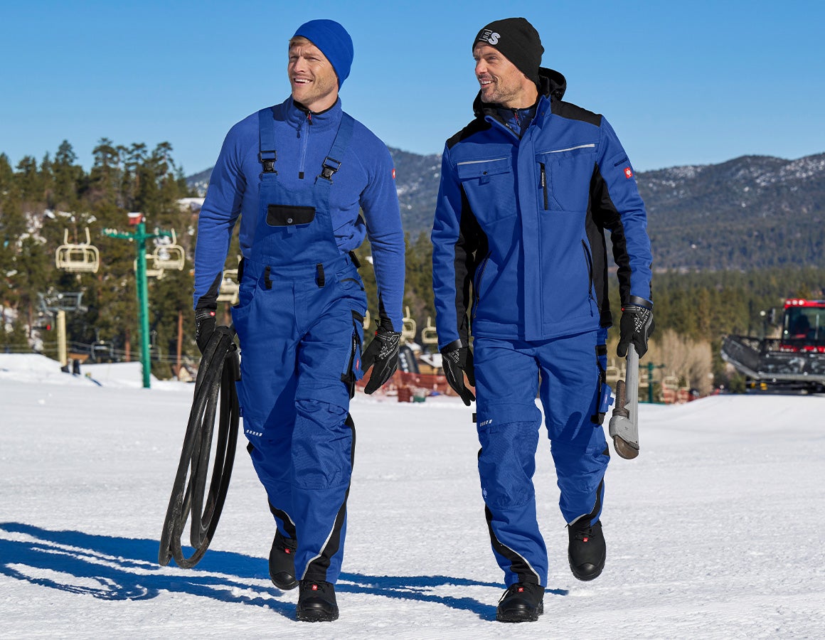 Latzhose e.s.motion Winter kornblau/schwarz | Strauss