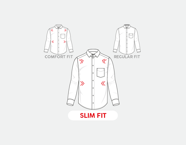 e.s. Business skjorte cotton stretch, slim fit tågegrå | Strauss