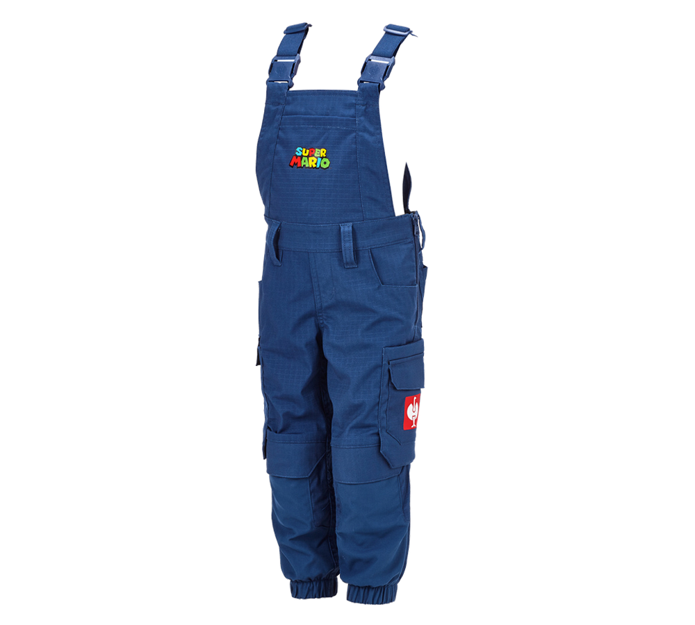 Super Mario overalls, børn alkaliblå | Strauss