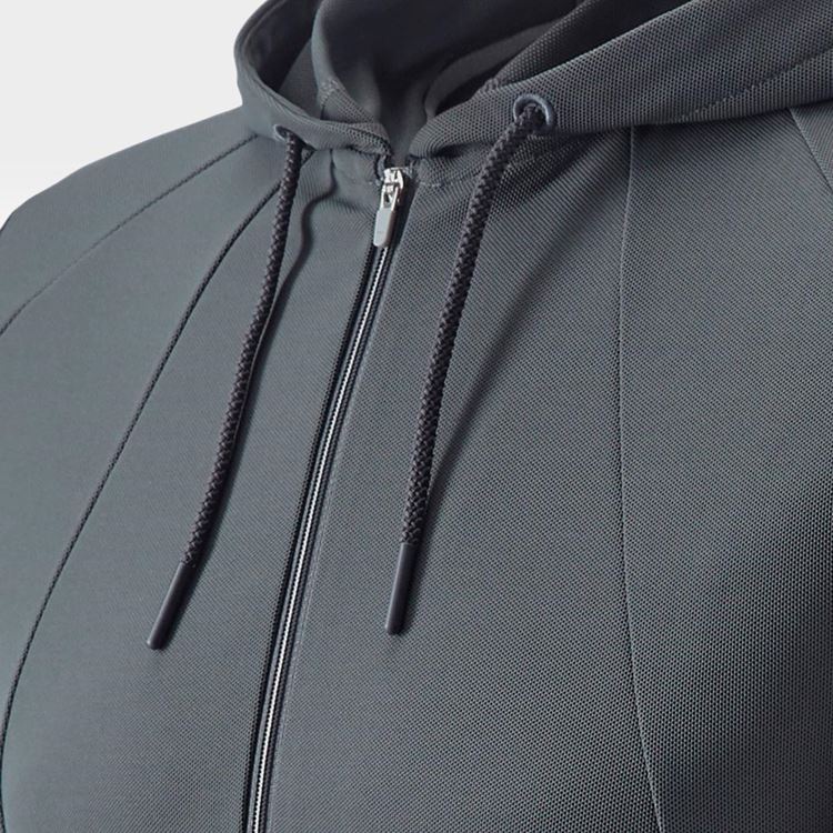 e.s. funktions hoody-longsleeve UV antracit/platin | Strauss