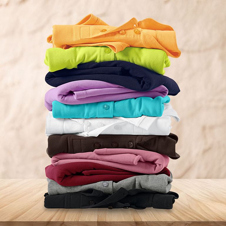 e.s. Polo cotton Mandarin, femmes blanc | Strauss
