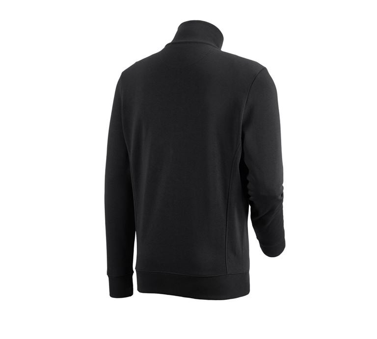 e.s. Sweatjacke poly cotton schwarz | Strauss