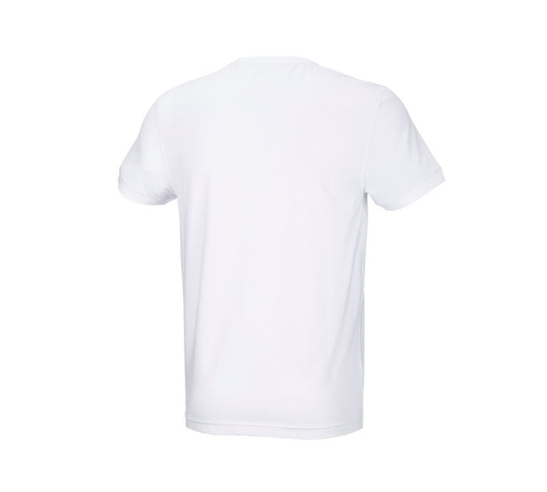 e.s. T-Shirt cotton stretch weiß | Strauss