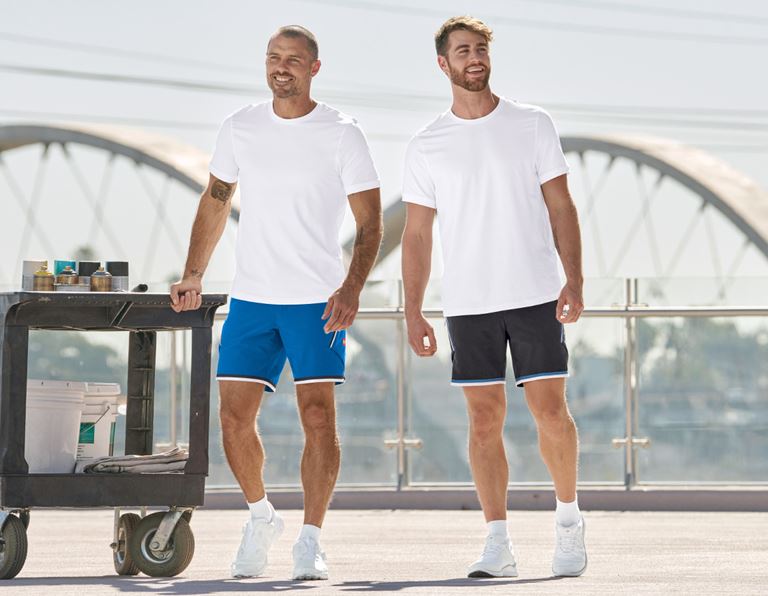 e.s. T-shirt cotton stretch white | Strauss