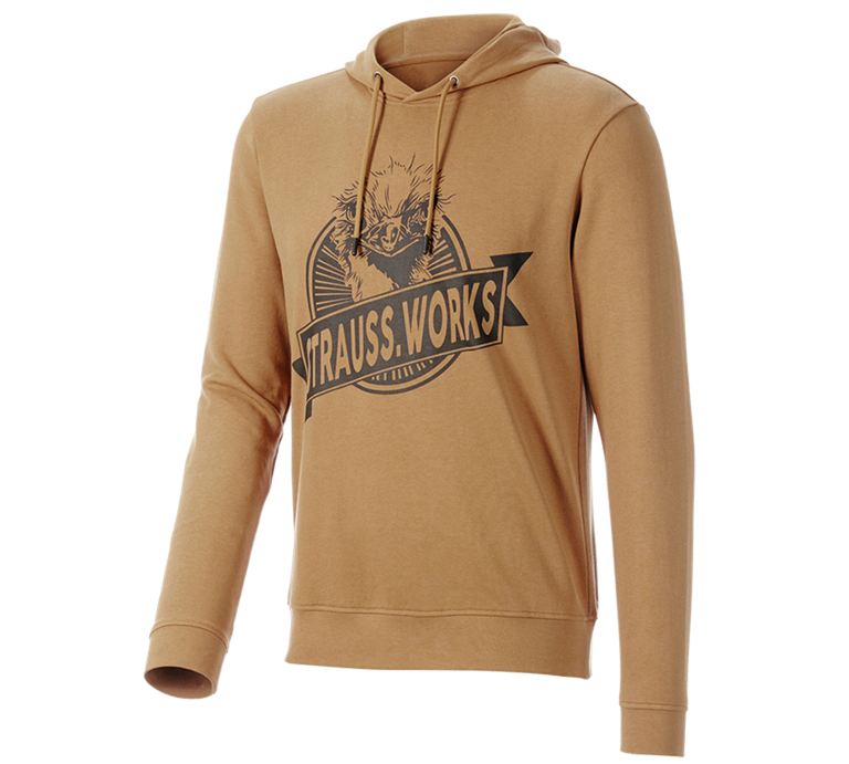 Hoody sweatshirt e.s.iconic works brun amande | Strauss