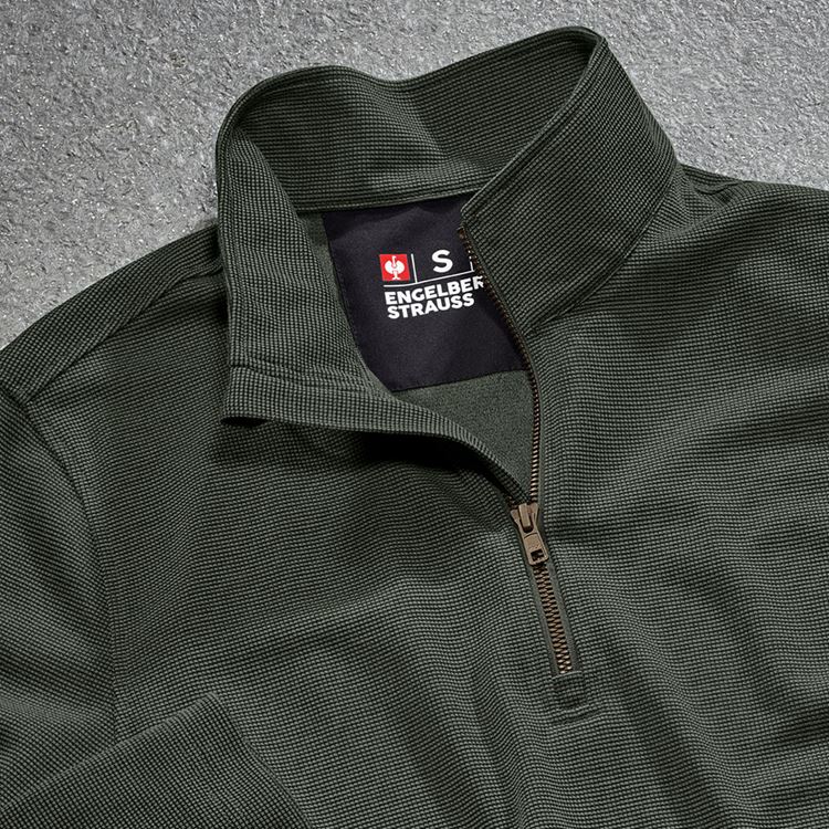 Pull camionneur e.s.vintage vert camouflage | Strauss
