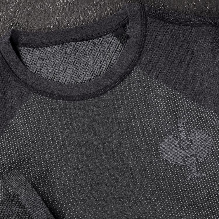 Funktions-Longsleeve e.s.trail seamless - warm schwarz/basaltgrau | Strauss