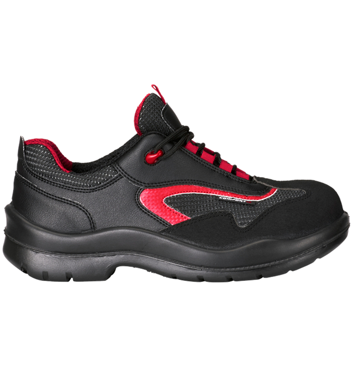 S1P Chaussures basses de sécurité Comfort12 noir/rouge | Strauss