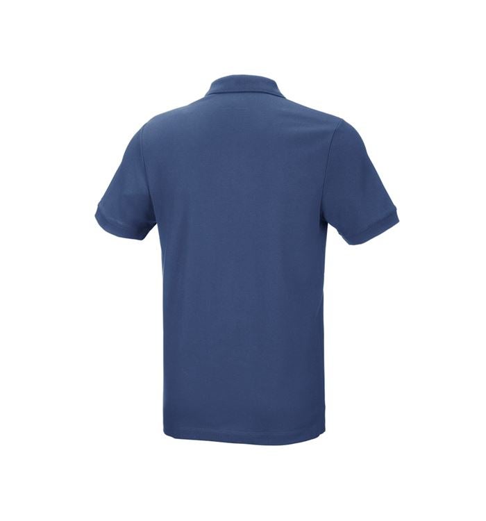 e.s. Pique-Polo cotton stretch cobalt | Strauss