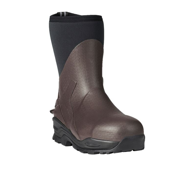 e.s. S5 Neoprene safety boots Kore high chestnut/black | Strauss