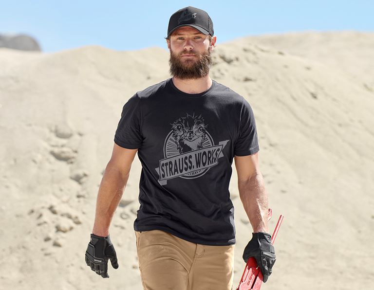 T-shirt e.s.iconic works black | Strauss