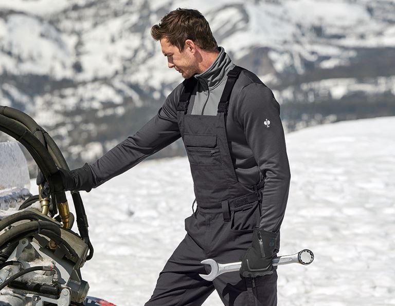 Bib & Brace e.s.concrete solid black | Strauss