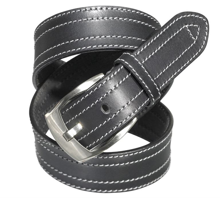 Leather belt Baxter black | Strauss