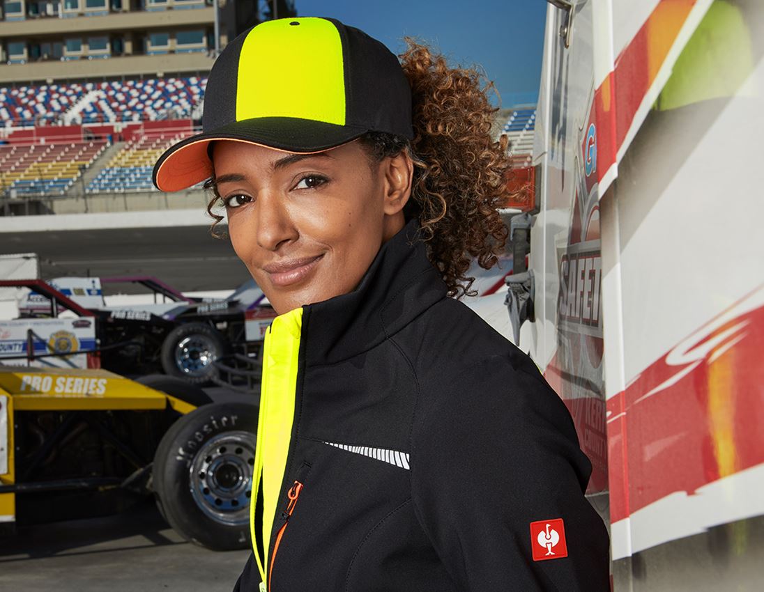 Cap e.s.motion 2020 black/high-vis yellow/high-vis orange | Strauss
