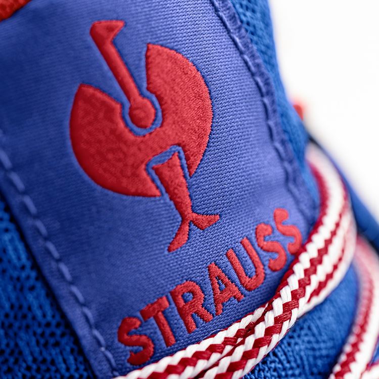 O2 Work shoes e.s. Thebe II royal/fiery red/white | Strauss