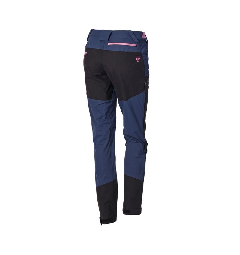 Hybrid Functionele broek e.s.trail, dames diepblauw/tarapink | Strauss