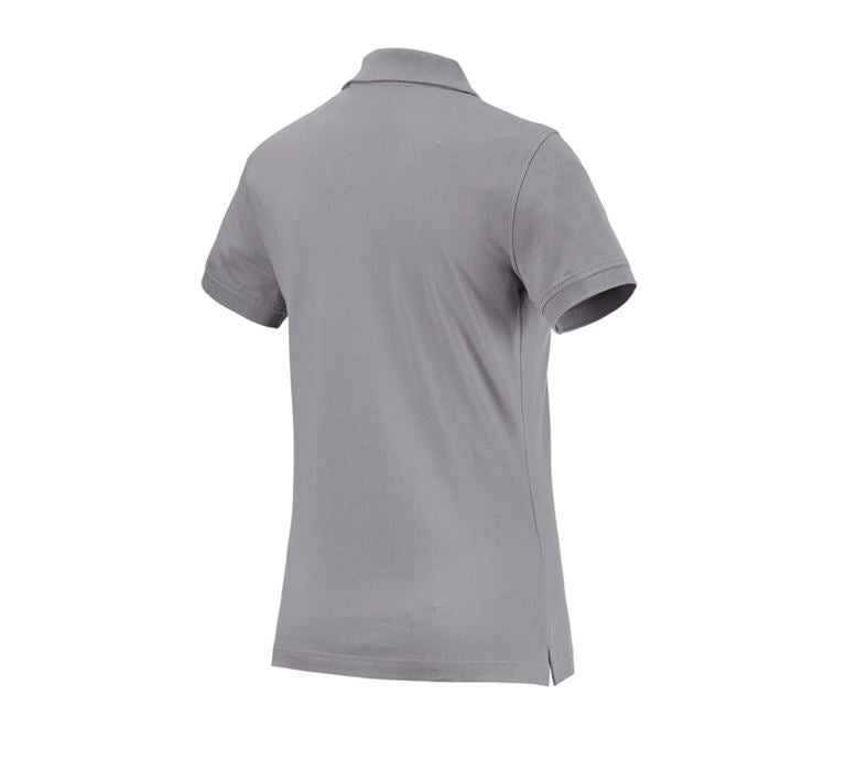 e.s. Polo-Shirt cotton, dam platina | Strauss