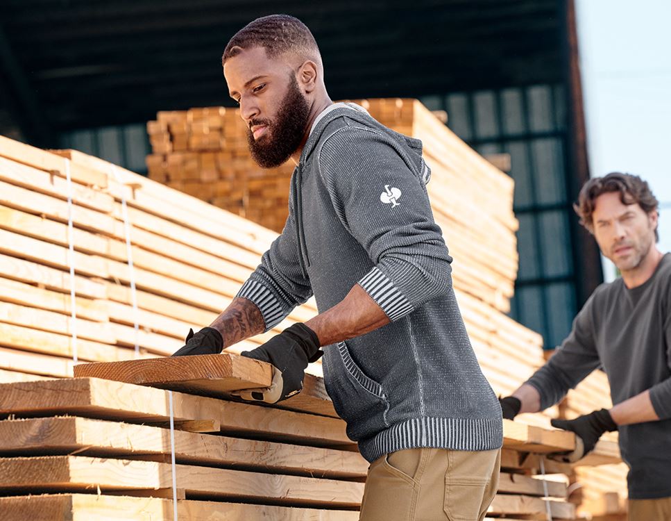 Stickad huvtröja e.s.iconic karbongrå | Strauss