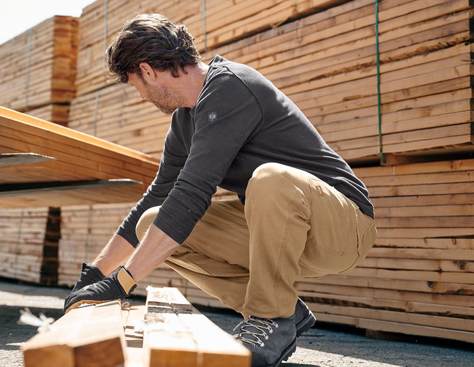 Stickad tröja e.s.iconic karbongrå | Strauss