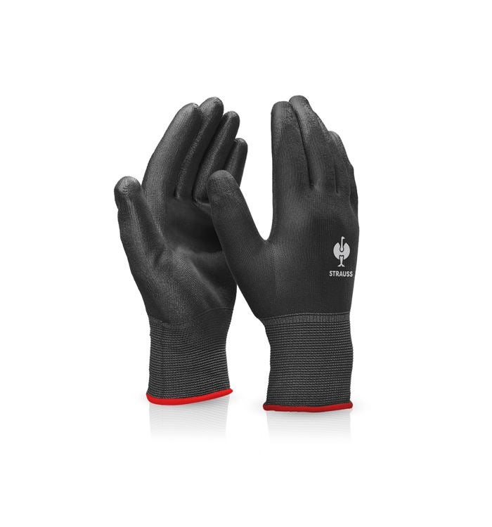 PU mikro rukavice čierna | Strauss