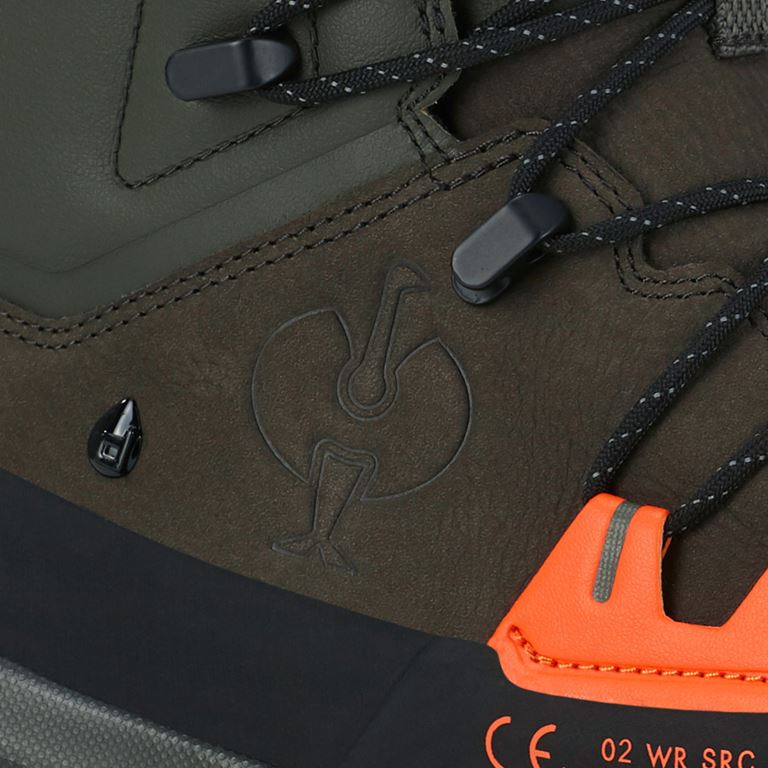 O2 Work shoes e.s. Ruma mid disguisegreen/radiantorange | Strauss