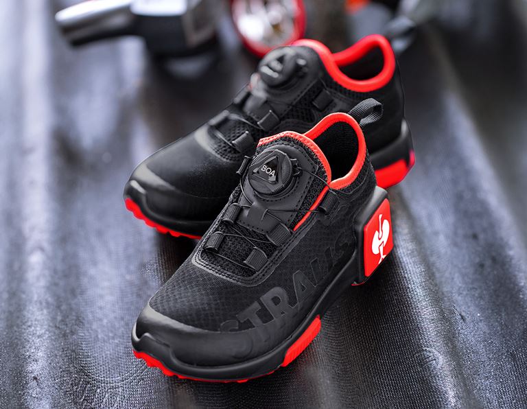 Allround shoes e.s. Etosha, children's black/straussred | Strauss
