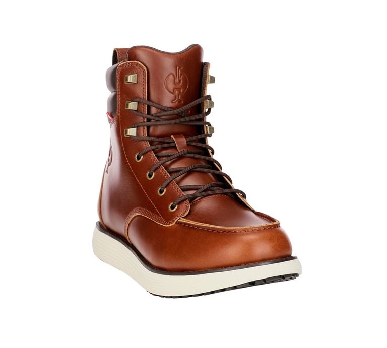 O2 Work boots e.s. Boulder mid redbrown | Strauss