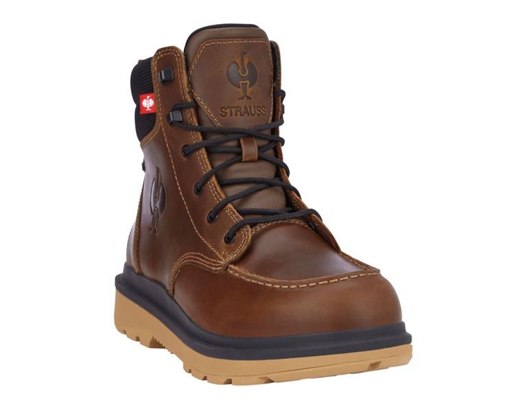 O6 Work boots e.s. Ridgewood mid desertbrown | Strauss