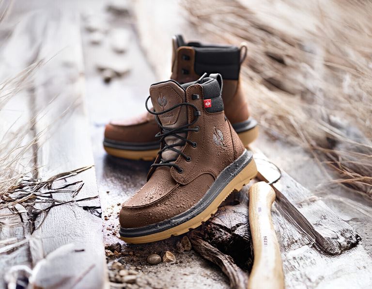 O6 Work boots e.s. Ridgewood mid desertbrown | Strauss