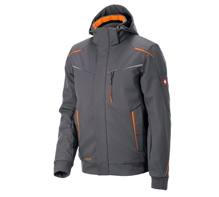 Winter softshell jacket e.s.motion 2020, men's anthracite/high-vis ...