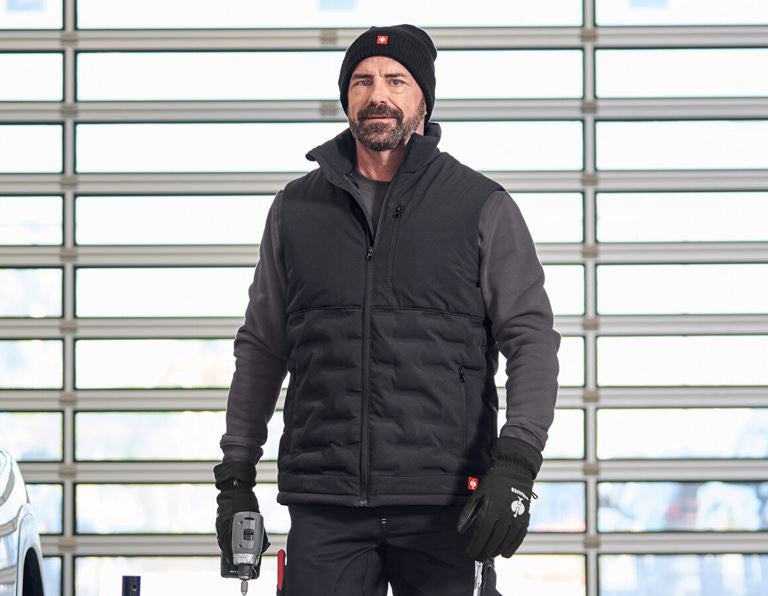 e.s. Padded bodywarmer black | Strauss